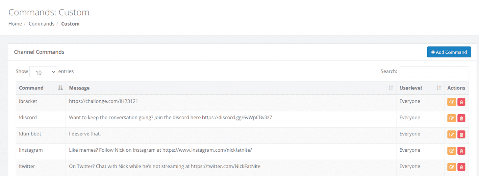 Nightbot Chatbot Commands - StreamScheme