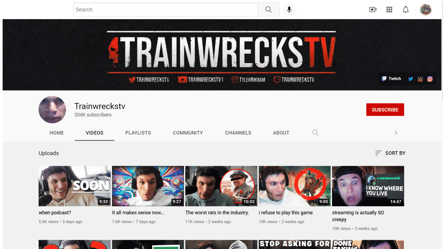 TrainwrecksTV Net Worth, Facts, and Stats - StreamScheme